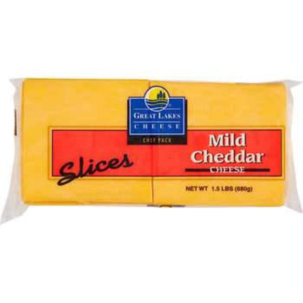 Cheese-Mild Yellow Cheddar Sliced-1.5lb Per Pack – 495 EXPRESS FOODS